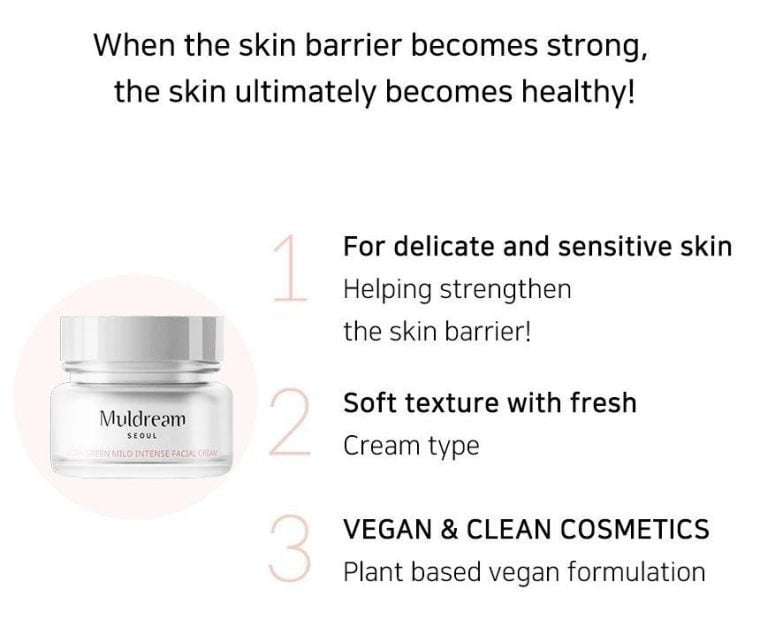 Muldream Crema "Vegan green mild intense facial cream" - Kosmeticos