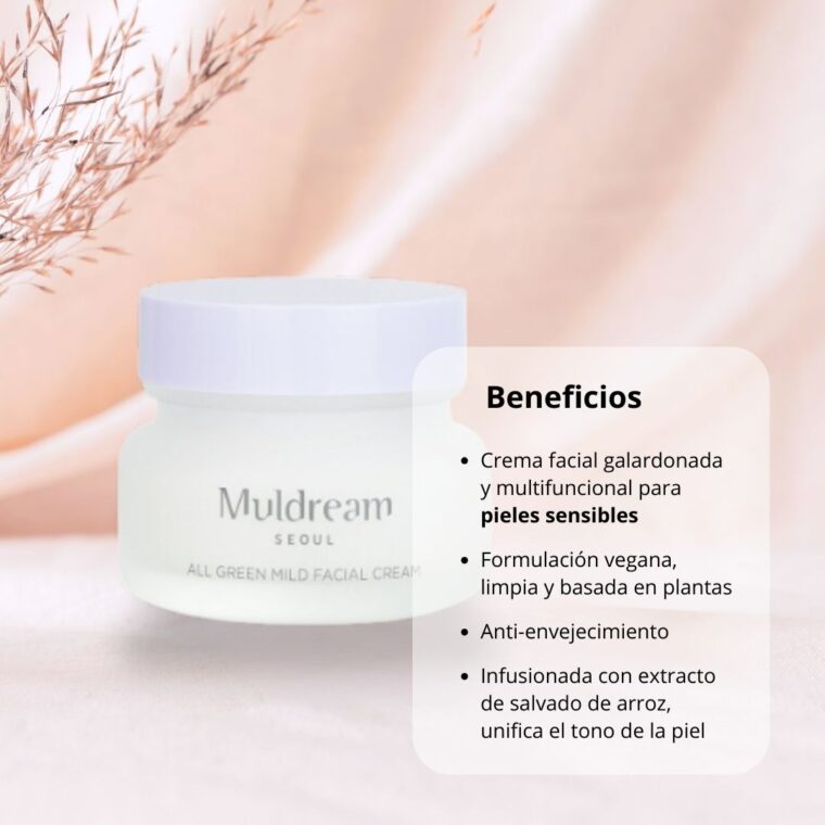 Muldream Crema «All Green Mild Facial Cream» – Kosmeticos