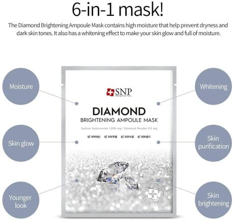 SNP Mascarilla “Diamond Brightening Ampoule Mask” – Kosmeticos