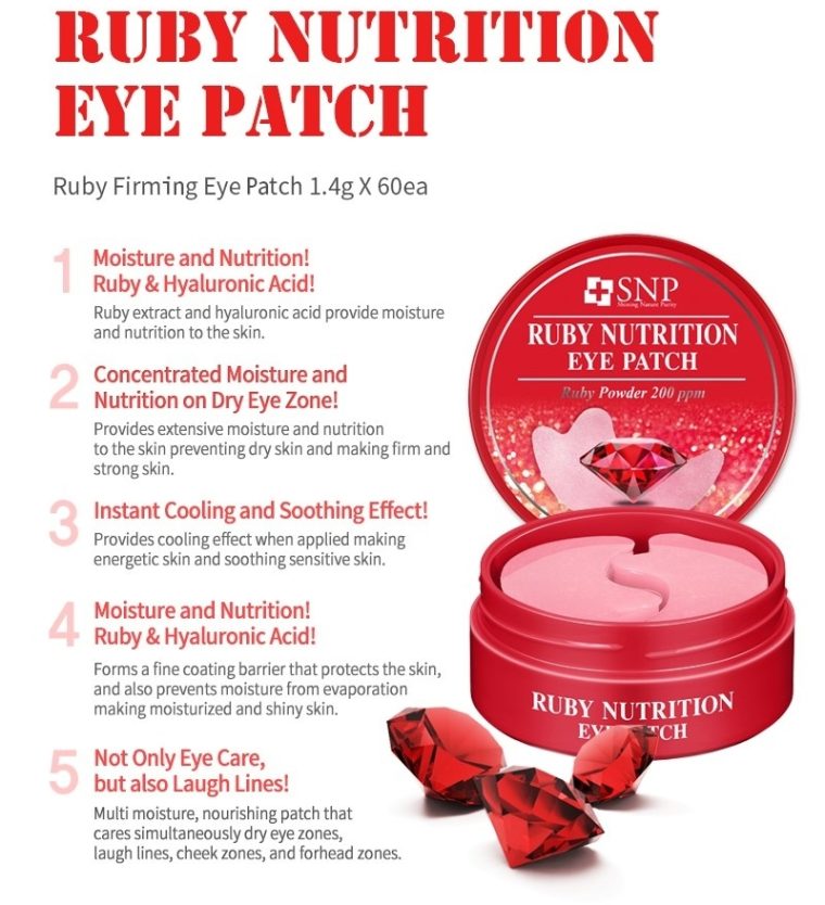 SNP Parches "Ruby Firming Eye Patch" - Kosmeticos