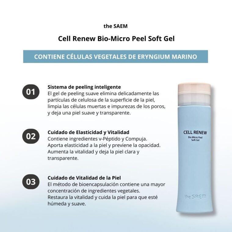The Saem Limpiador «Cell Renew Bio Micro Peel Soft Gel» – Kosmeticos