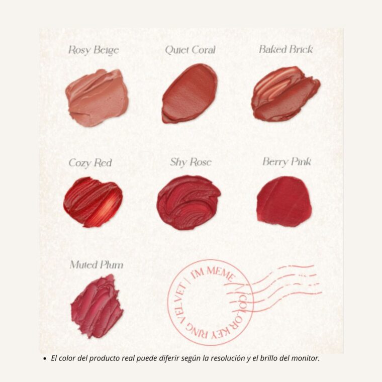 I’m Meme Tinta «Color Key Ring Velvet Tint» – Kosmeticos