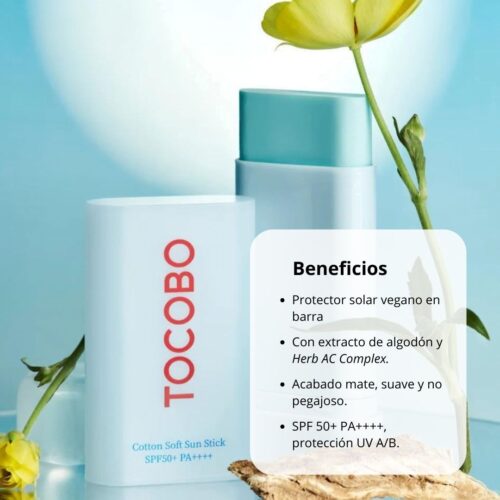 Tocobo Protector Solar "Cotton Soft Sun Stick" - Kosmeticos
